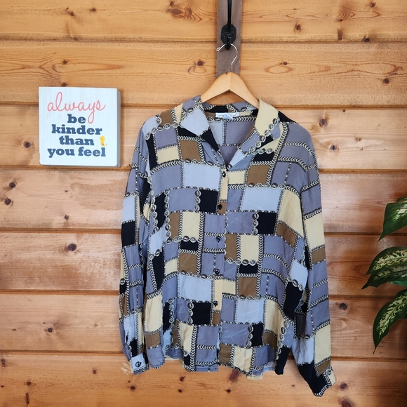 Anna And Frank | Tops | Anna Frank Vintage Silk Button Down Blouse ...